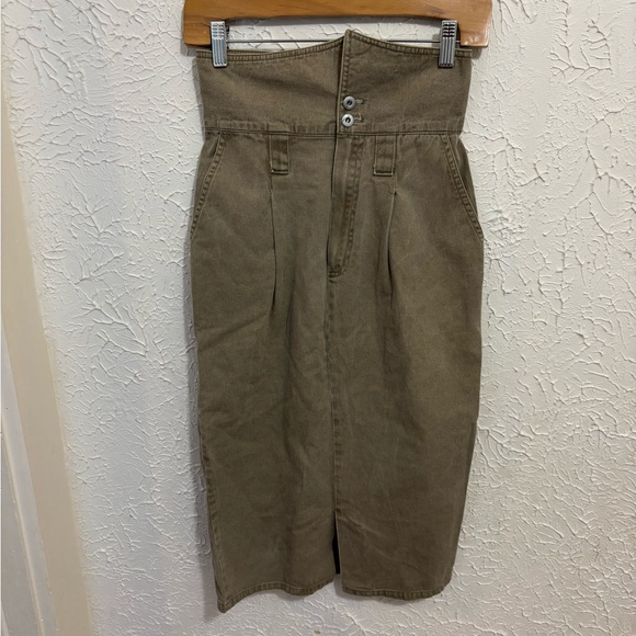 Vintage | Skirts | Vintage Highwaisted Tan Pencil Skirt | Poshmark